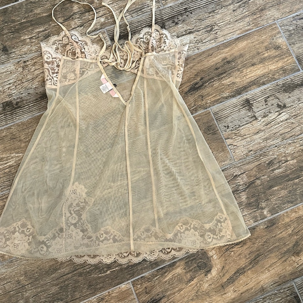 Victoria’s Secret Sheer Nightie With Lace - Gem